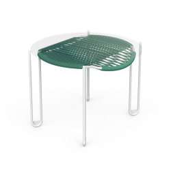 Table de jardin D75cm collection ONIRIQUA structure blanche - BOQA